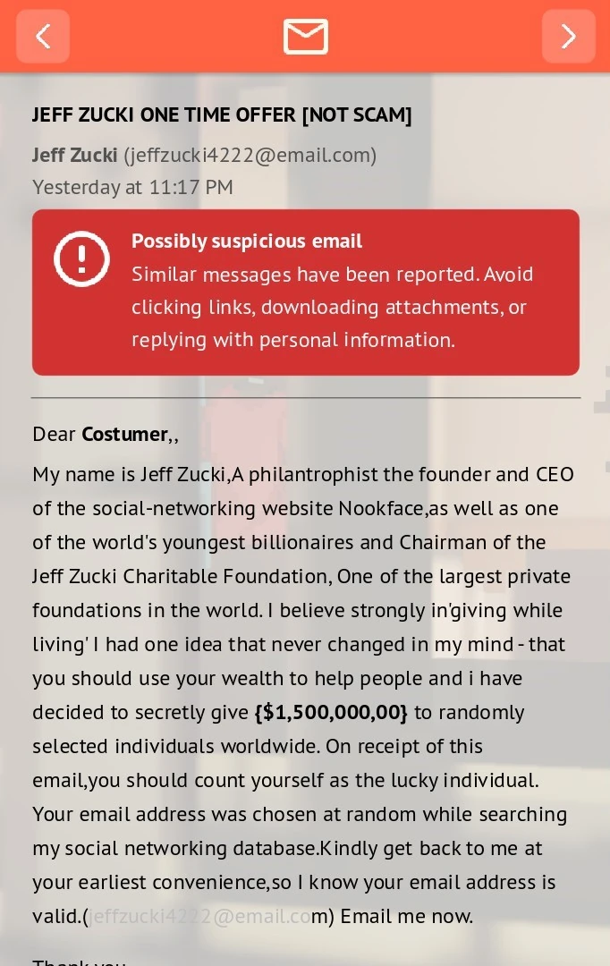 Scam Email | Until Then Wiki | Fandom