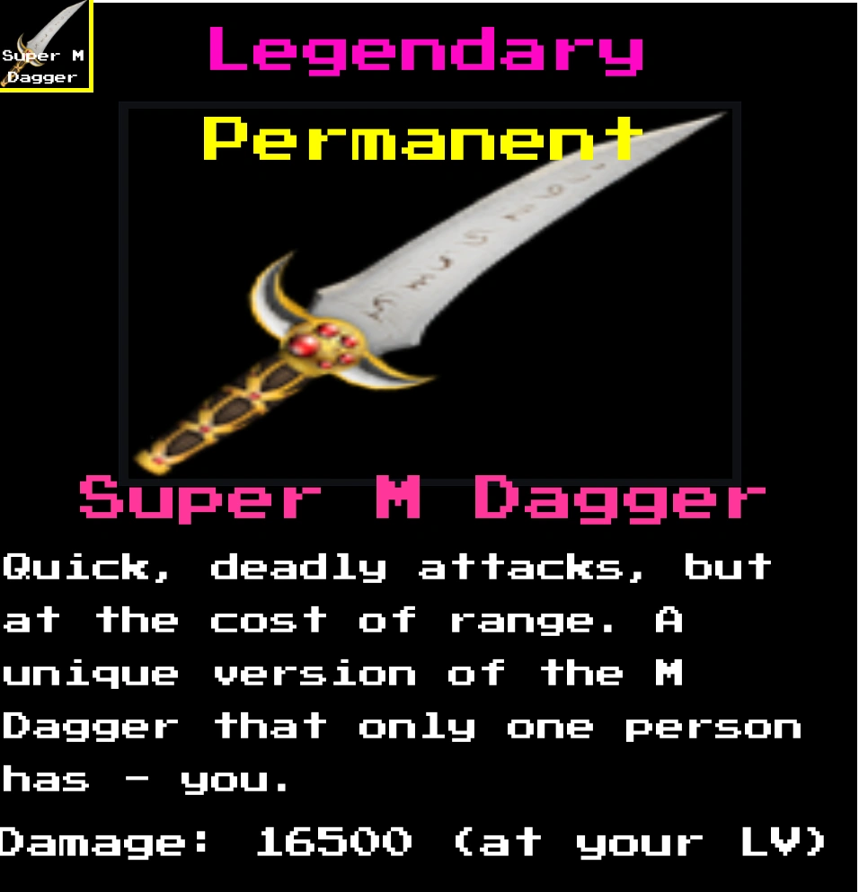Super M Dagger | Untitled UTMM Game Wiki | Fandom