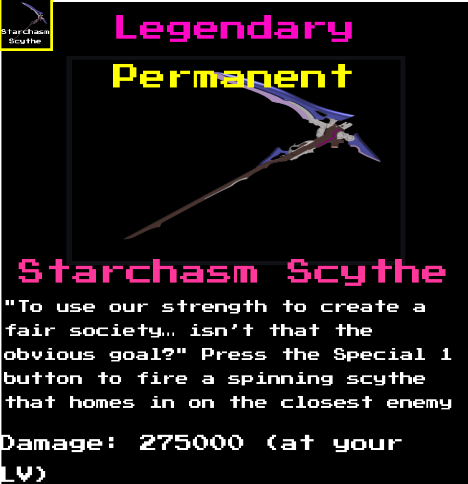 Starchasm Scythe | Untitled UTMM Game Wiki | Fandom
