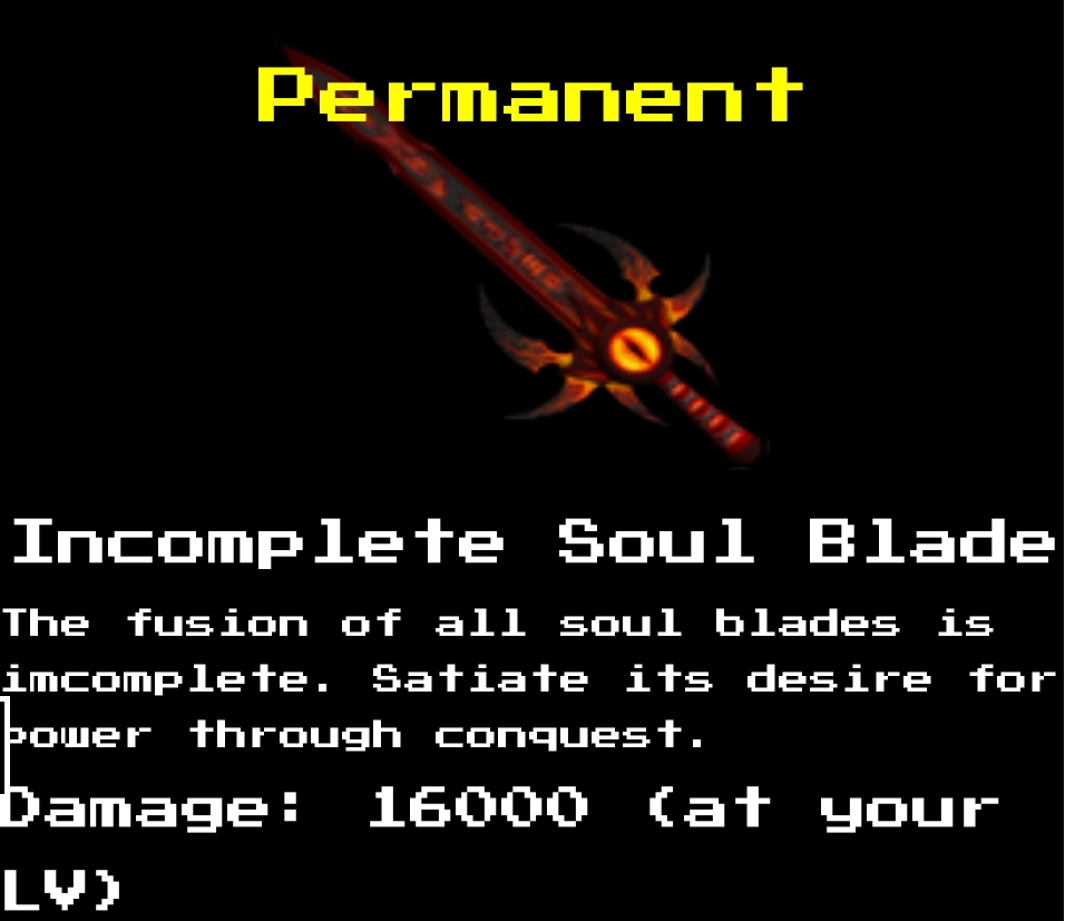 Incomplete Soul Blade | Untitled UTMM Game Wiki | Fandom