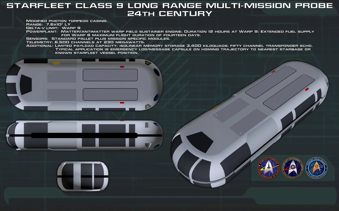 Class IX Long-Range Multimission Warp Probe (Modified photon torpedo casing) | USS Solstice NCC ...