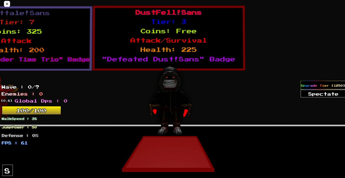 Dustfell!Sans (CHARACTER) | UT Soul OPs Boss Rush: Extended Wiki | Fandom