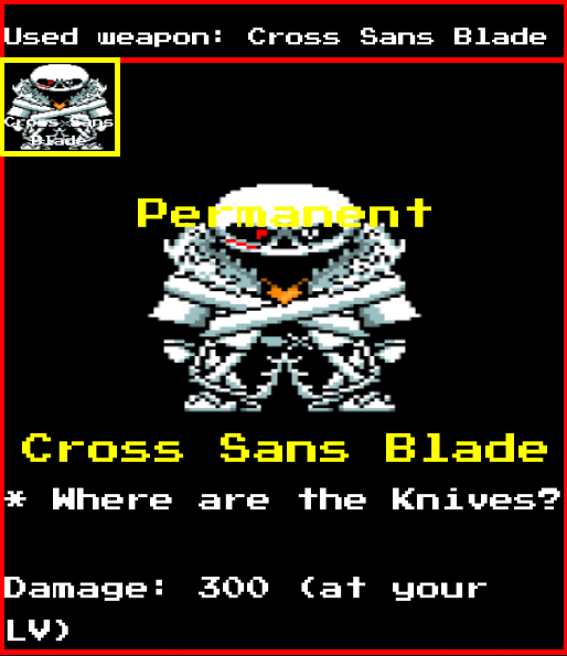 Cross Sans Blade | UT:LR Wiki | Fandom