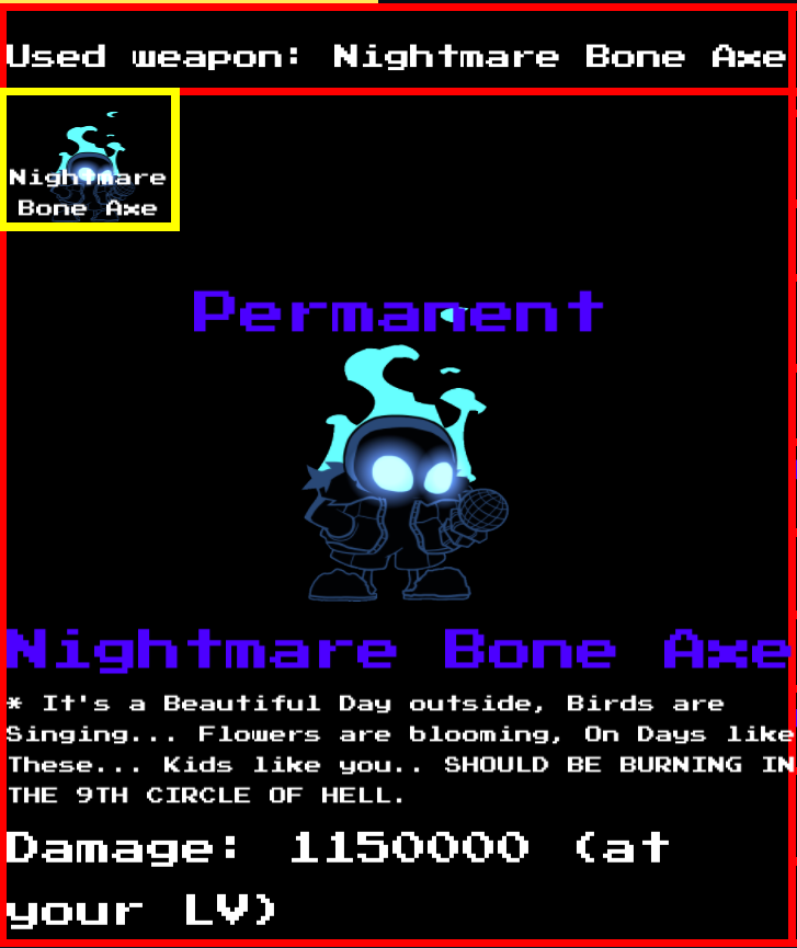 Nightmare Bone Axe | UT:LR Wiki | Fandom