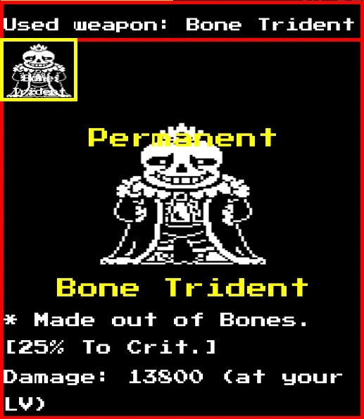 Bone Trident | UT:LR Wiki | Fandom