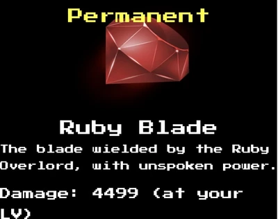 Ruby Blade | Untitled Weird Game (UWG) Wiki | Fandom