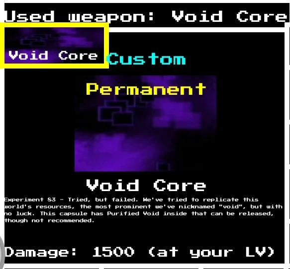 Void Core | Untitled Weird Game (UWG) Wiki | Fandom