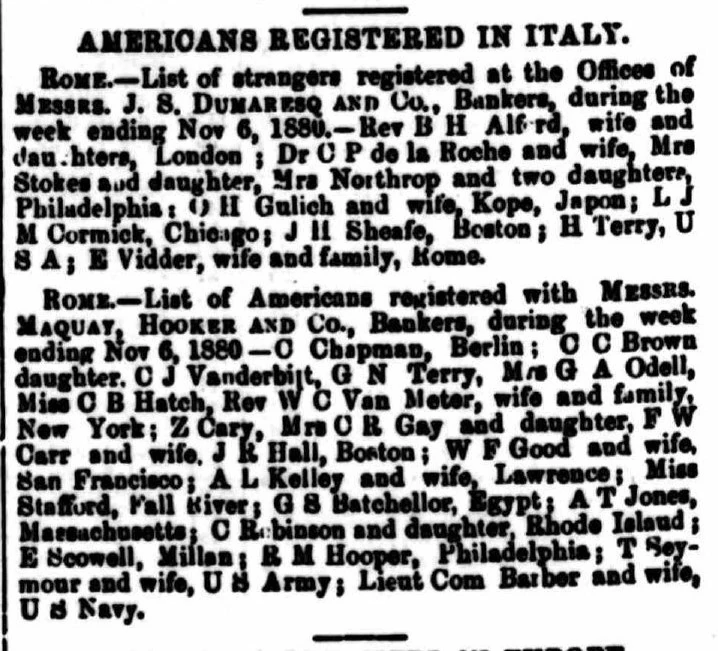 AMERICANS REGISTERED IN ITALY | Vanderbilt Wiki | Fandom