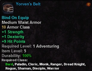Yorven's Belt | Vanguard Saga of Heroes | Fandom