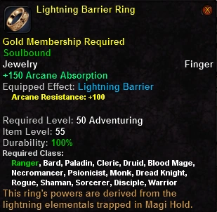 Lightning Barrier Ring | Vanguard Saga of Heroes | Fandom