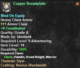 Copper Breastplate | Vanguard Saga of Heroes | Fandom