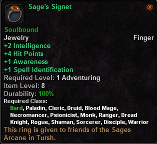 Sage's Signet | Vanguard Saga of Heroes | Fandom