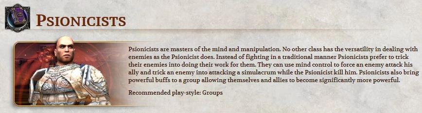 Psionicist | Vanguard Saga of Heroes | Fandom