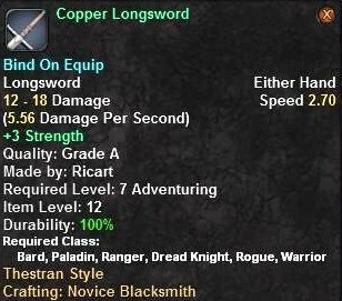 Copper Longsword | Vanguard Saga of Heroes | Fandom