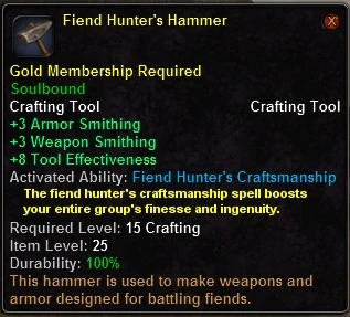 Fiend Hunter's Hammer | Vanguard Saga of Heroes | Fandom