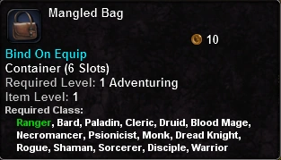 Mangled Bag | Vanguard Saga of Heroes | Fandom