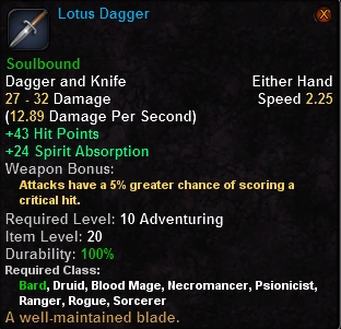 Lotus Dagger | Vanguard Saga of Heroes | Fandom