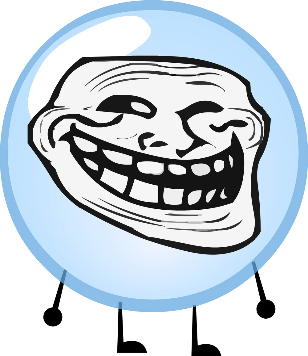 Bubble Troll Face | Variations of BFDI Characters Wiki | Fandom