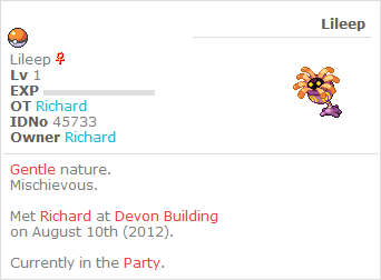 Lileep | VDex Project Wiki | Fandom