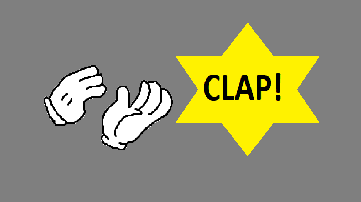Royalty Vector Stock - Cartoon clapping gloves with the word clap in ...