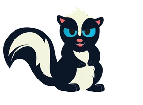 Vector Stock - Cartoon stinky skunk with angry sneaky eyes | Vector ...
