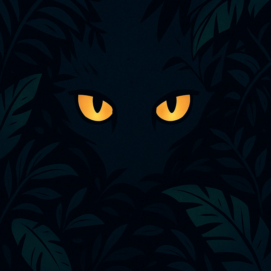 Vector Stock - Jungle night background set with leopard eyes (Copilot ...