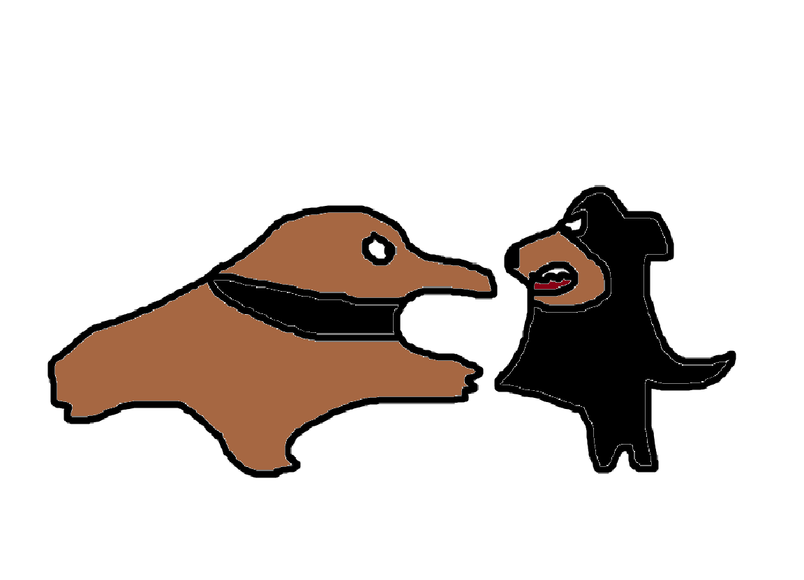 Vector Stock - Cartoon Angry Giant Anteater Attack Rottweiler | Vector ...