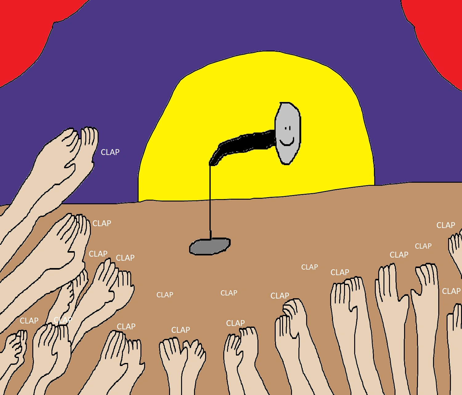 Clapping Crowd Cartoon