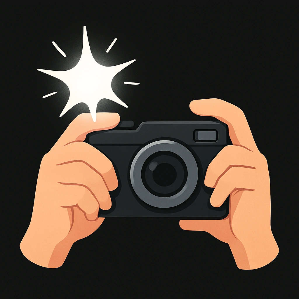 Vector Stock - Cartoon concept of hands holding flashing camera ...