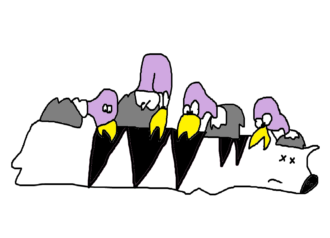 Vector Stock - Cartoon Four Vulture eats Dead Zebra | Vector Stock Wiki ...