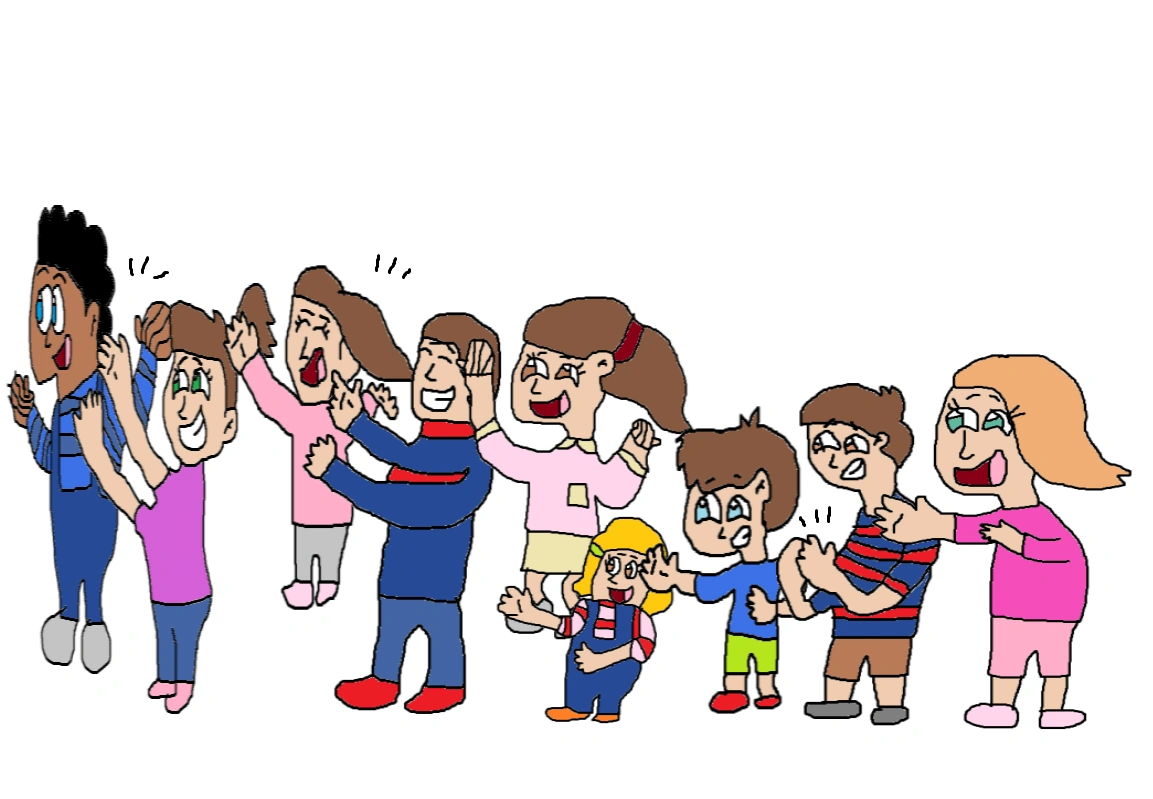 Vector Stock - Cartoon set of little human kids clapping and cheering ...