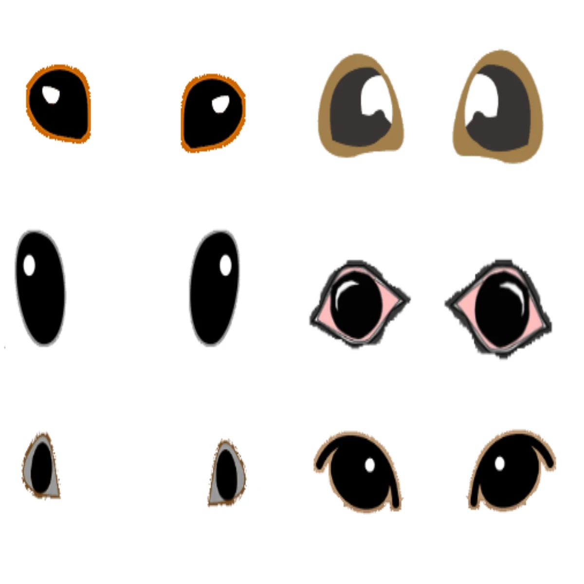 Royalty Vector Stock - Rodent eyes set, collection of cute rodent eyes ...