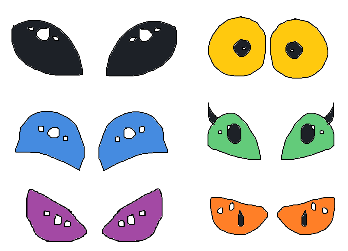 Royalty Vector Stock - Aliens eyes, set vector on white background ...