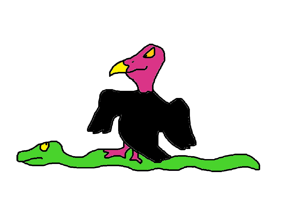 Vector Stock - Cartoon Buzzard with Python | Vector Stock Wiki | Fandom