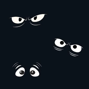 Shutterstock - Spooky eyes staring out from the dark, Scooby-Doo eyes ...