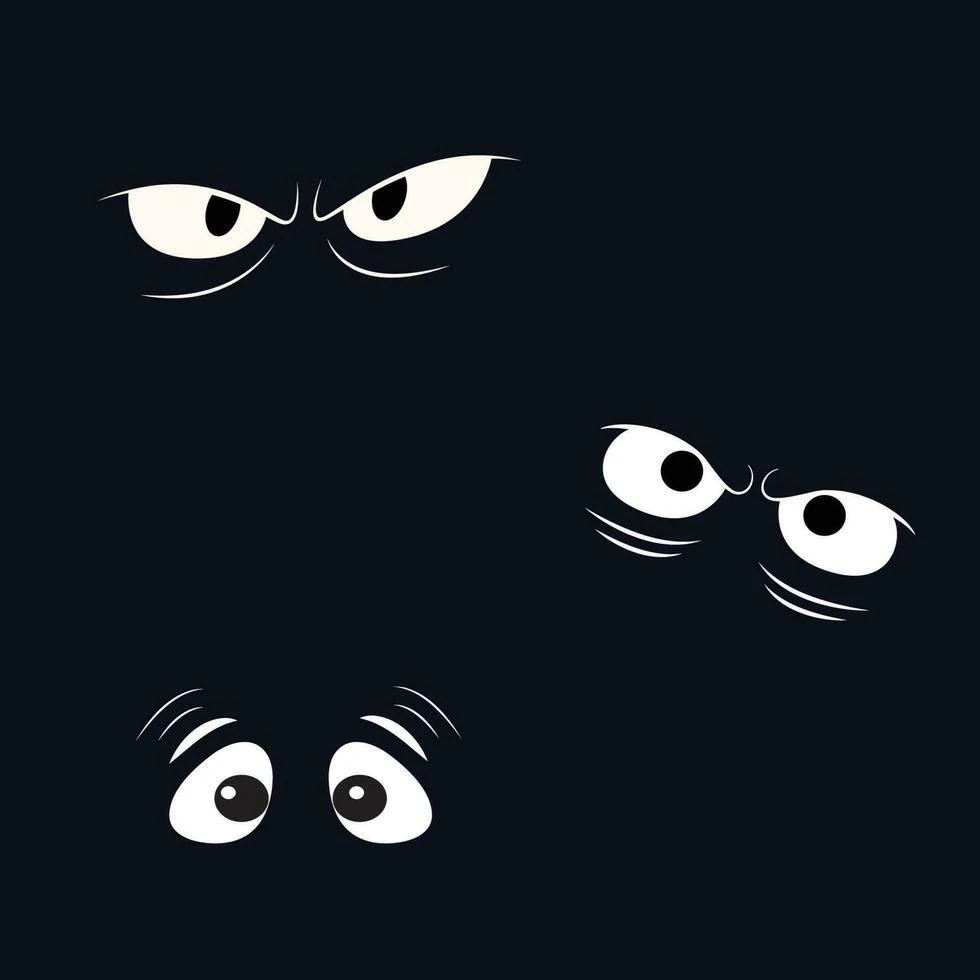 Shutterstock - Spooky eyes staring out from the dark, Scooby-Doo eyes ...