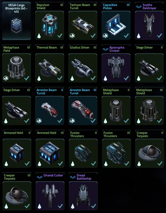 Category:Blueprint | Vega Conflict Wiki | Fandom