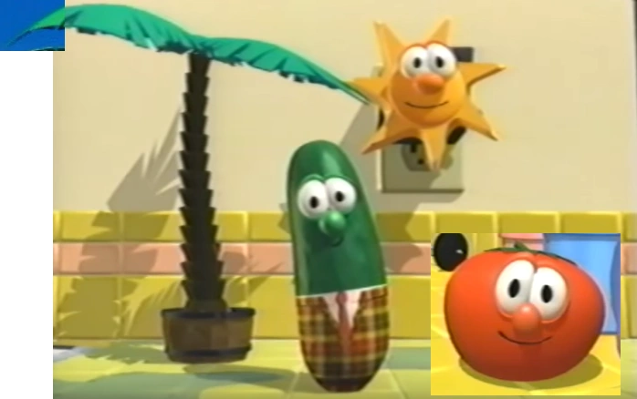 Palm Tree Plants Larry the Cucumber Sunny Bob the Tomato | VeggieTales ...