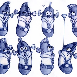 how to draw veggietales characters