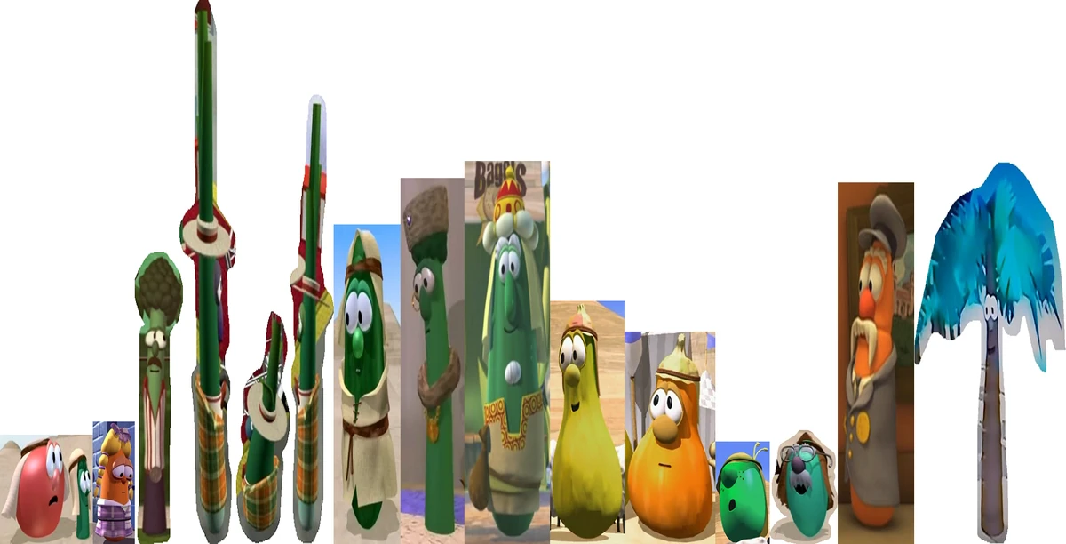 Sixteen VeggieTales Dave and the Mr. Nezzer as Israel Merchant Palmy ...