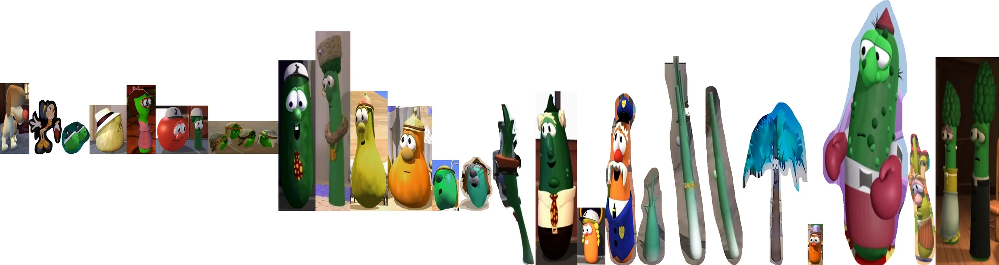 VeggieTales Dave and the Mr Nebby K. Nezzer Palmy the Tree Goliath ...
