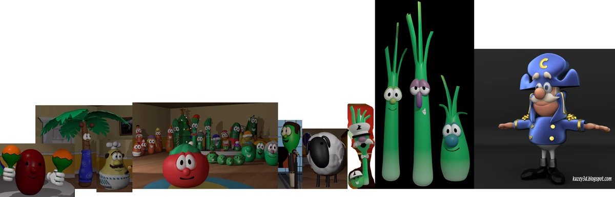 VeggieTales Blender Model Renders & VeggieTales Christoffe Pea As ...