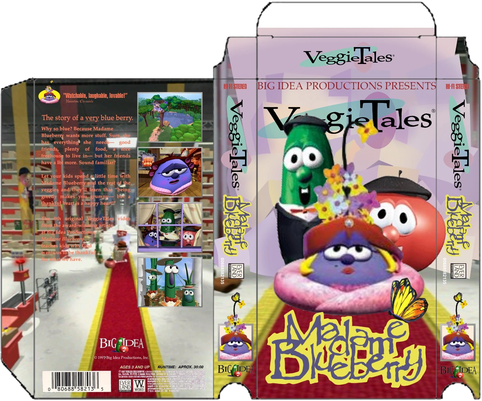 Veggie Tales Madame Blueberry Vhs