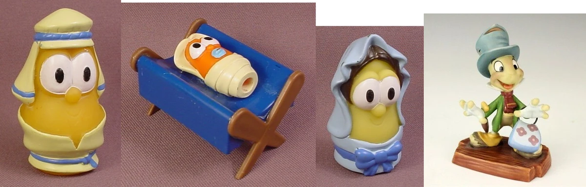 Veggie Tales Gourd As Joseph Figure Baby Lou Carrot As Baby Jesus In ...