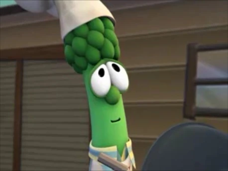 Dad Asparagus with Light Blue and Yellow Shirt | VeggieTales - It's For ...