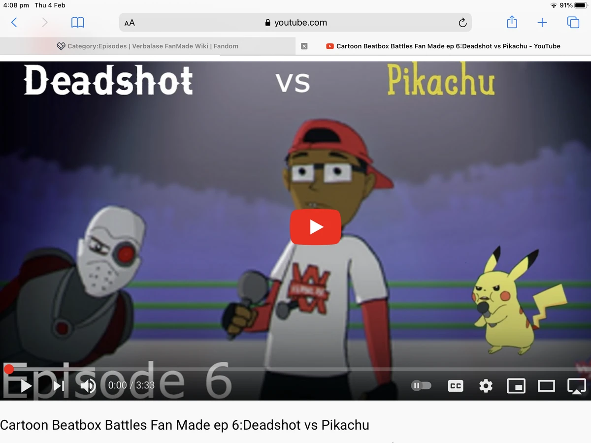 Cartoon Beatbox Battles Fan Made Episode 6: Deadshot Vs Pikachu ...