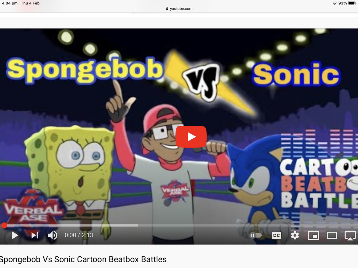 Cartoon Beatbox Battles Fan Made Episode 8: SpongeBob Vs Sonic ...