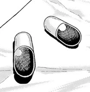 black and white capsule