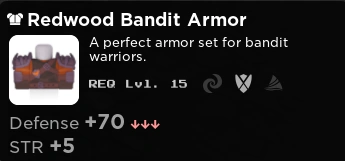 Redwood bandit armor | Vesteria Wiki | Fandom