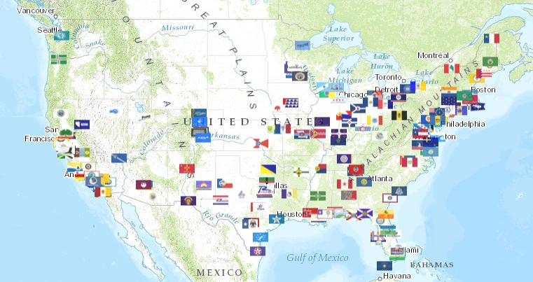 User blog:Gavinr/City Flags Map | Vexillology Wiki | Fandom